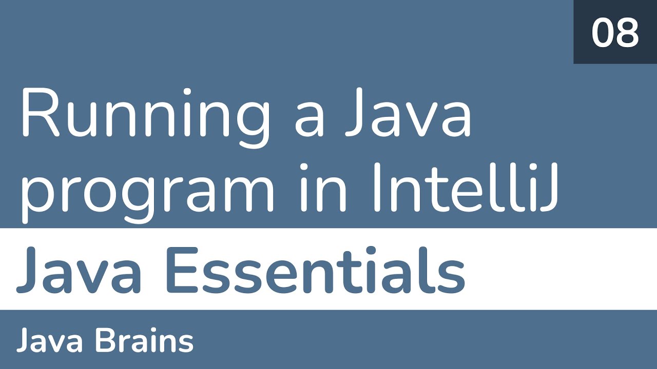 08 Running A Java Program In IntelliJ Java Essentials Full Course YouTube 08 Running A Java Program In IntelliJ Java Essentials Full Course YouTube