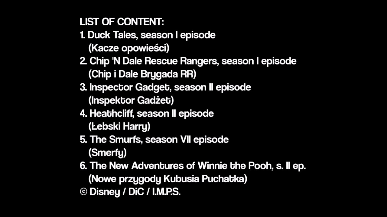 Some random Polish dub credits from Studio Opracowań Filmów [audio ...