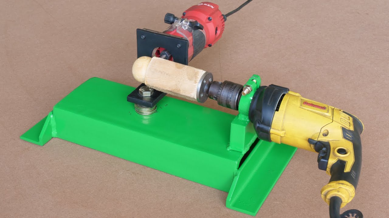 Amazing Woodworking Invention With Drill Machine And Router ...