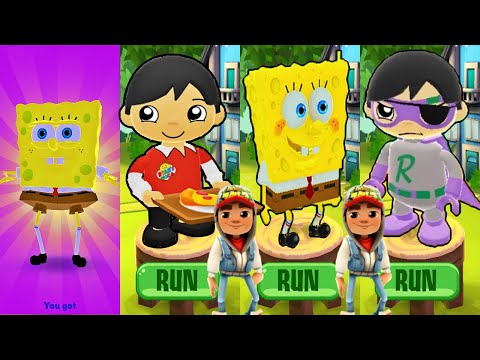 Tag with Ryan vs Subway Surfers Mod Spongebob Squarepants - Ryan vs ...
