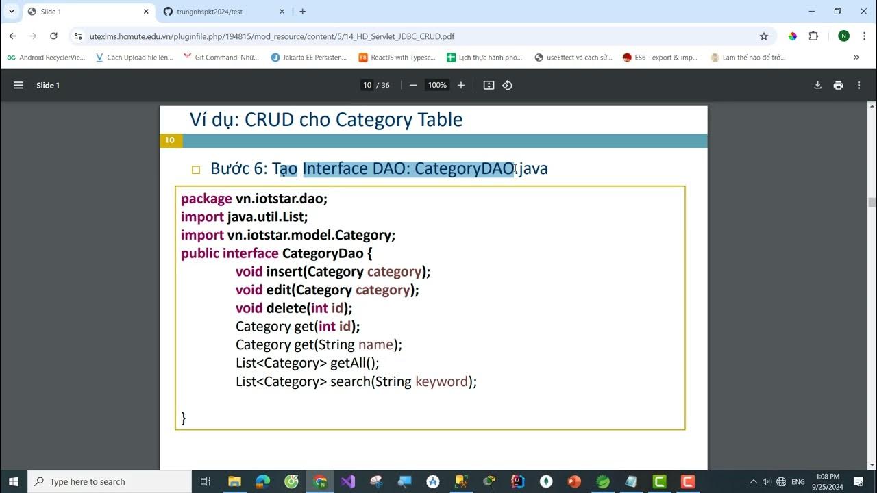 [#6].[Servlet]. Chức năng CRUD Category với Jakarta EE (Phần 01) - YouTube