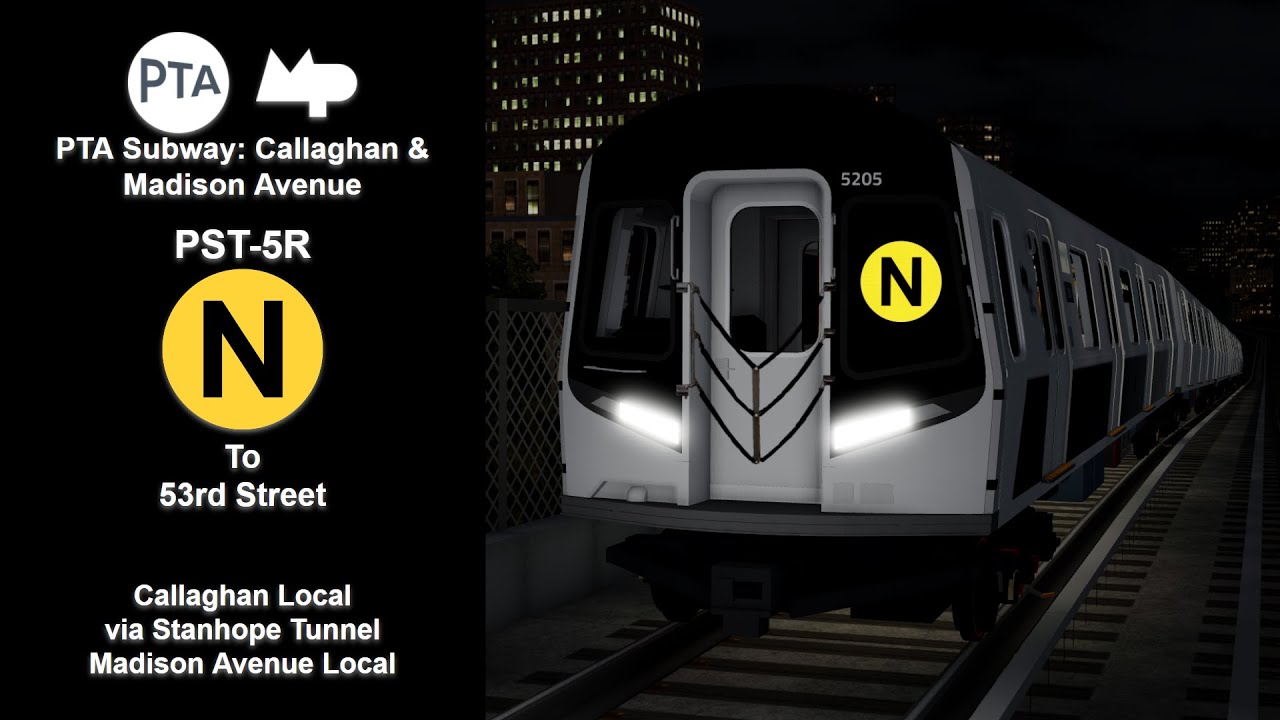 PTA Subway: Operating a PST-5R (N) Local Train to 53rd Street - YouTube
