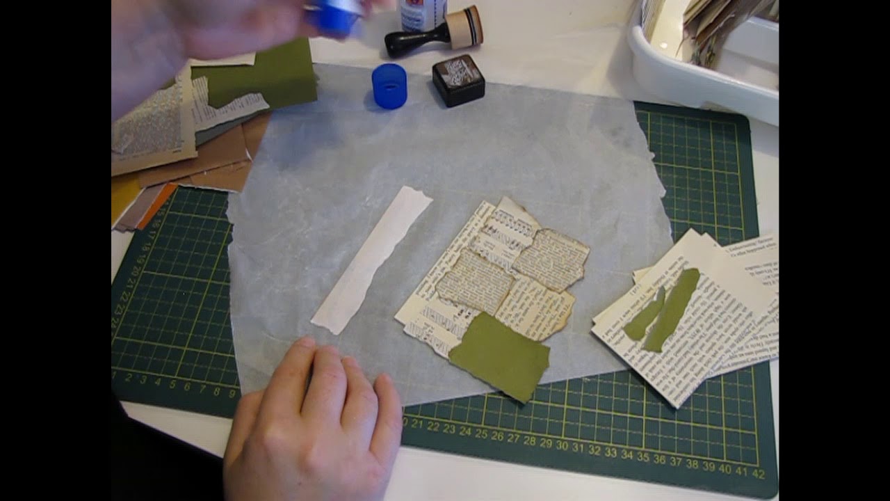 Op-shop Challenge - Collage Journal Cards - YouTube