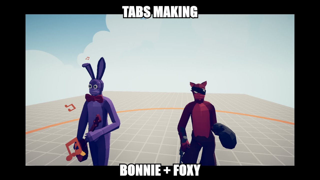 making bonnie the bunny + foxy in tabs - YouTube