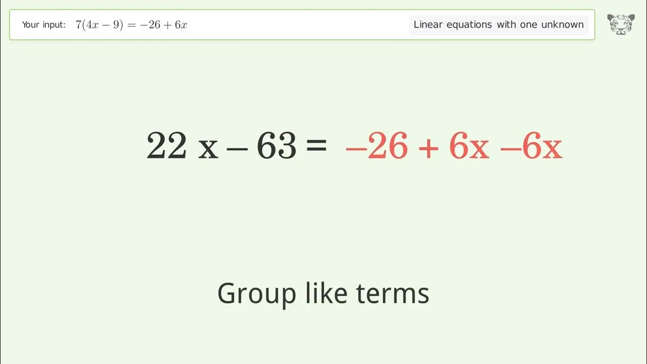 solve-7-4x-9-26-6x-linear-equation-video-solution-tiger-algebra