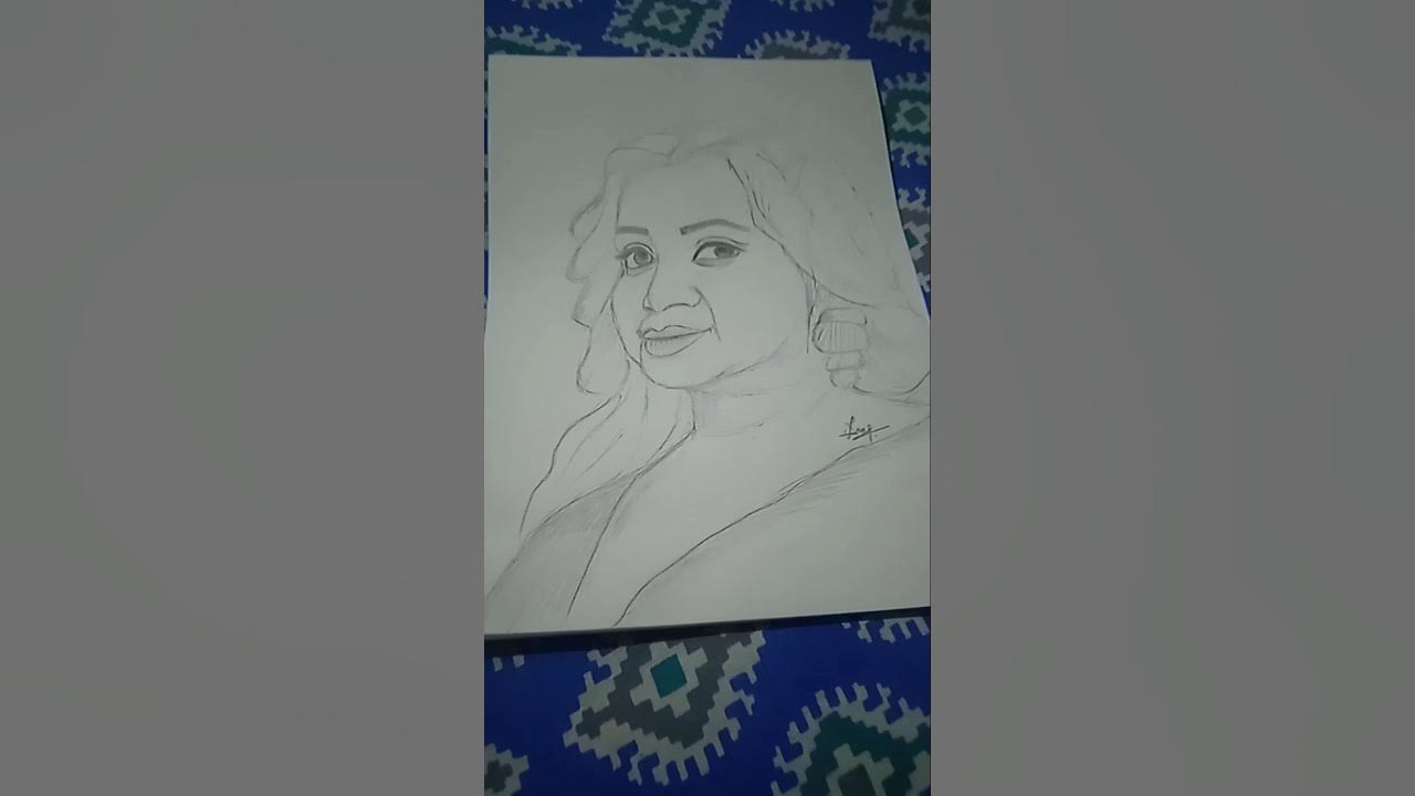 @shreyaghoshalofficial || How to draw shreya ghoshal ||#viralvideo # ...