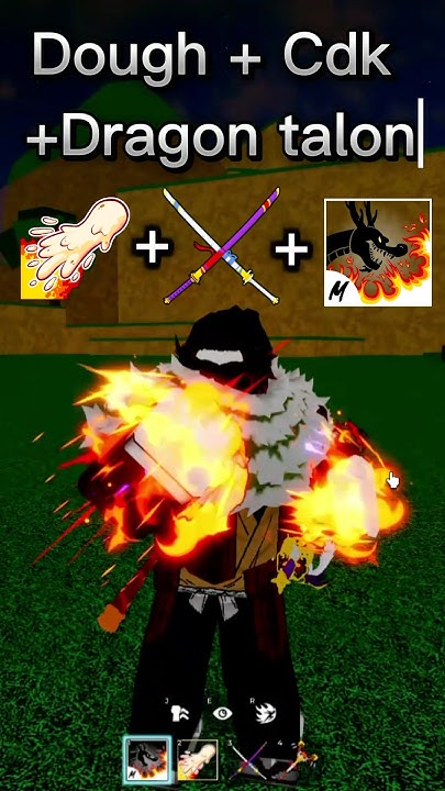 Beginners one shot combo Dough + Dragon talon + CDK | #roblox #bloxfruits #combo - YouTube