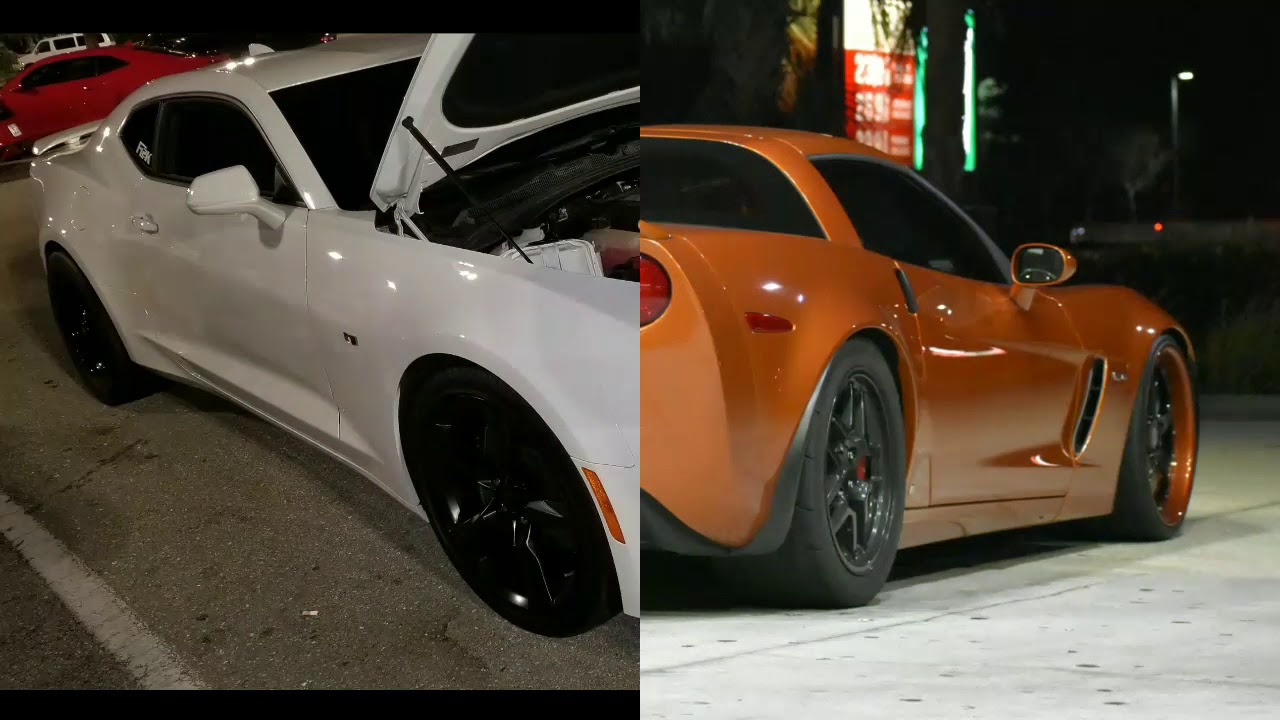 C6 Z06 vs procharged 6th gen Camaro - YouTube