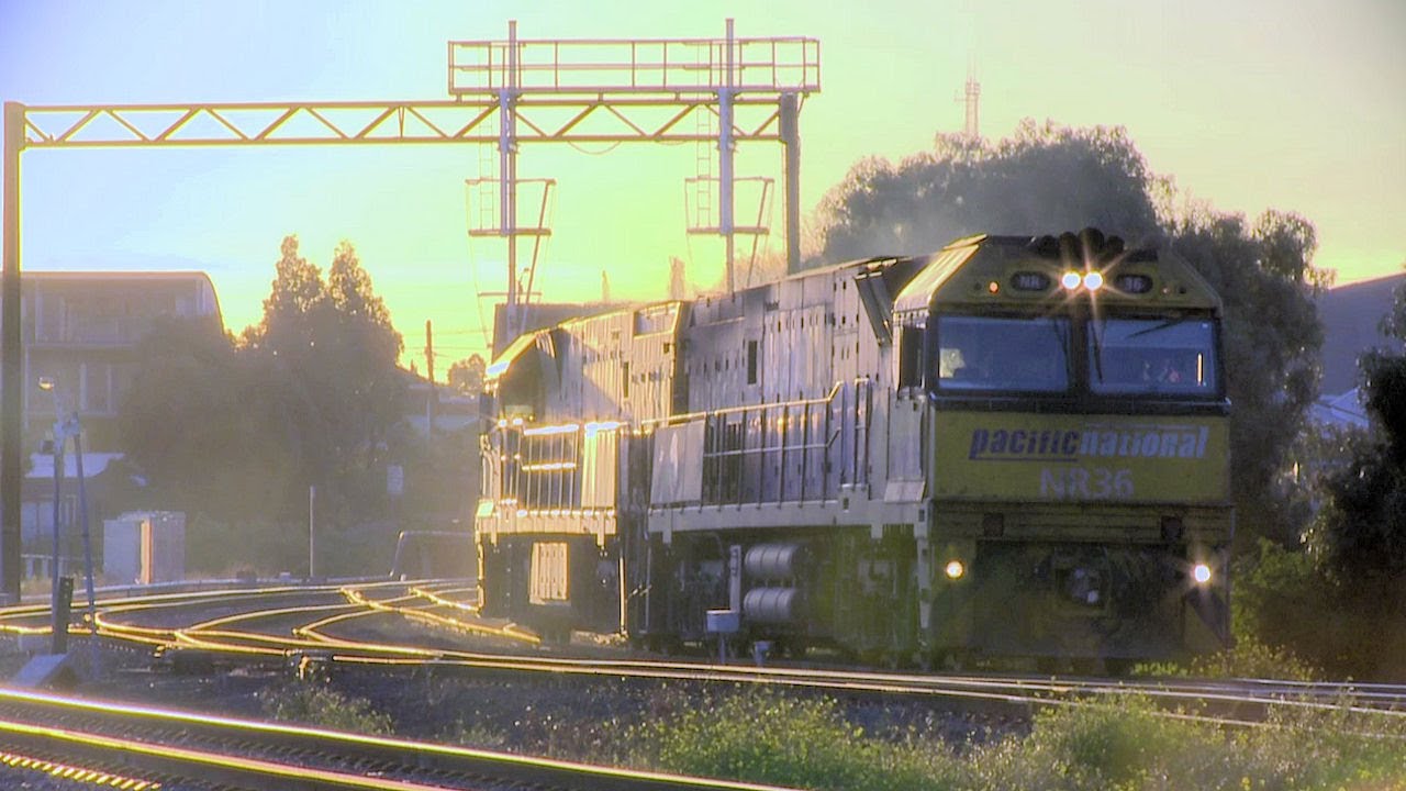Pacific National NR Class Locomotives at Sunset - PoathTV Australian ...
