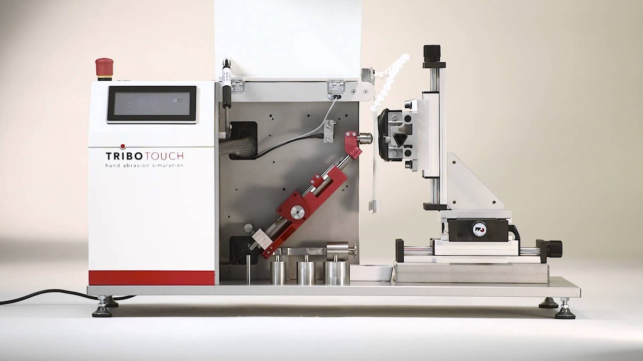TRIBOTOUCH hand abrasion simulator - YouTube
