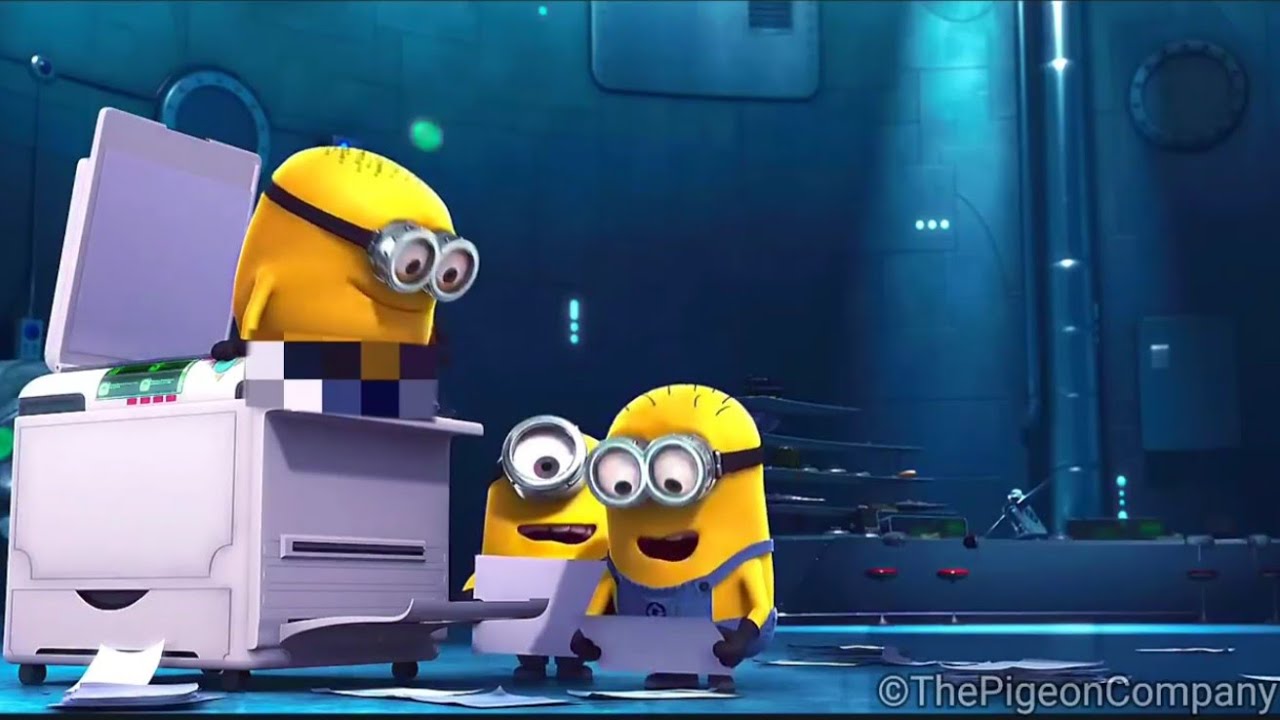 3 Cheeky Naughty Minions Photocopying Their Butts - YouTube