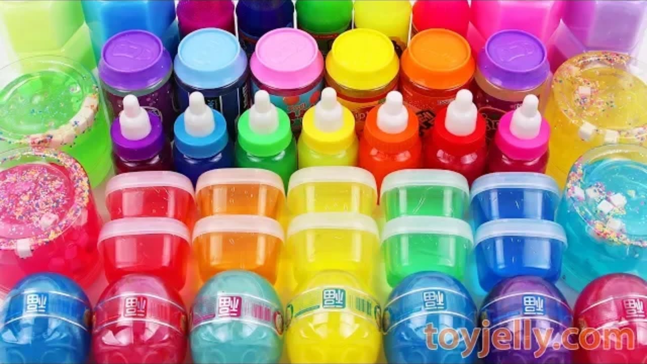 Mixing All My Slime Smoothie Learn Colors Rainbow - YouTube
