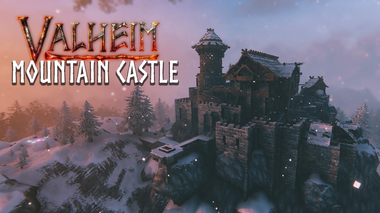 Valheim Mountain Castle - YouTube