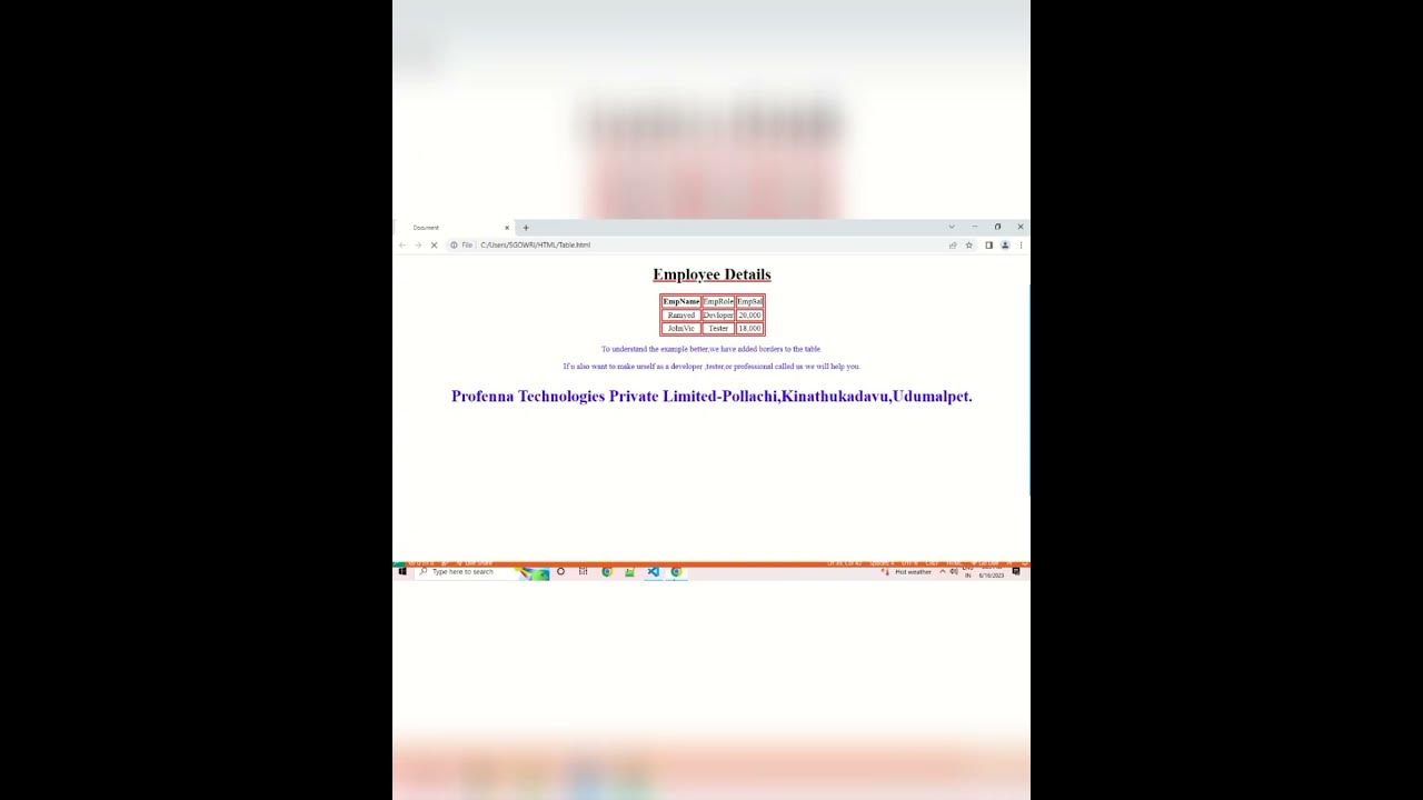 How to create html table - YouTube