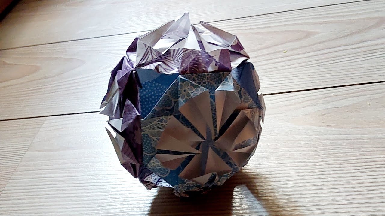 como hacer un orgami kusudama - YouTube