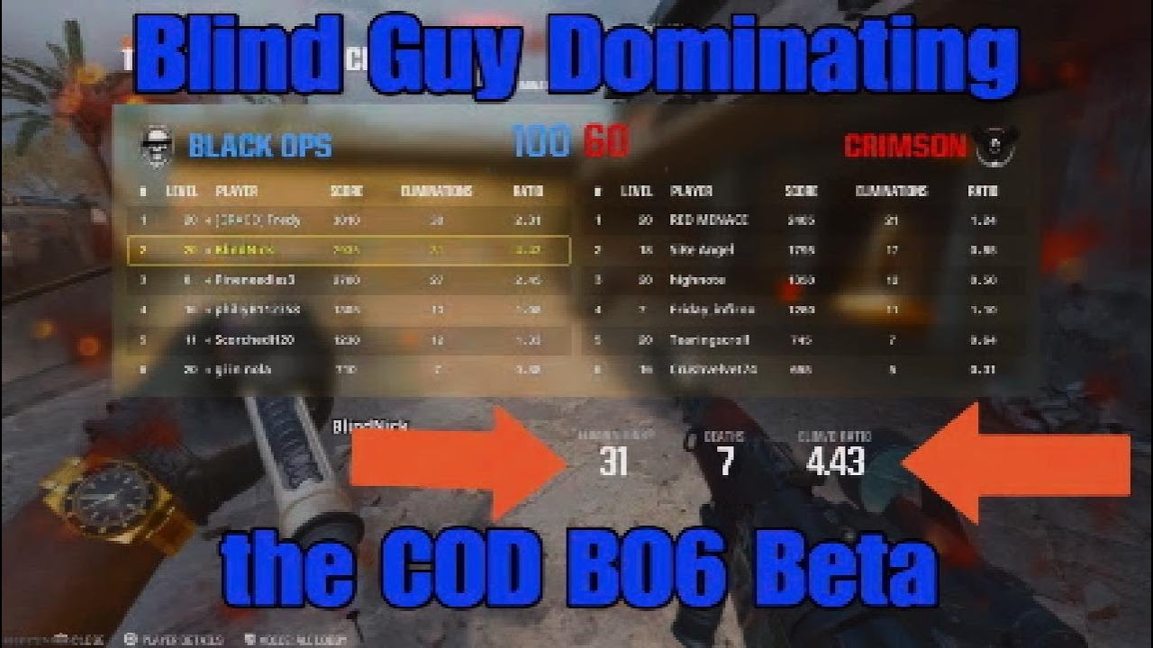 Blind Guy Dominating on the COD BO6 Beta - YouTube