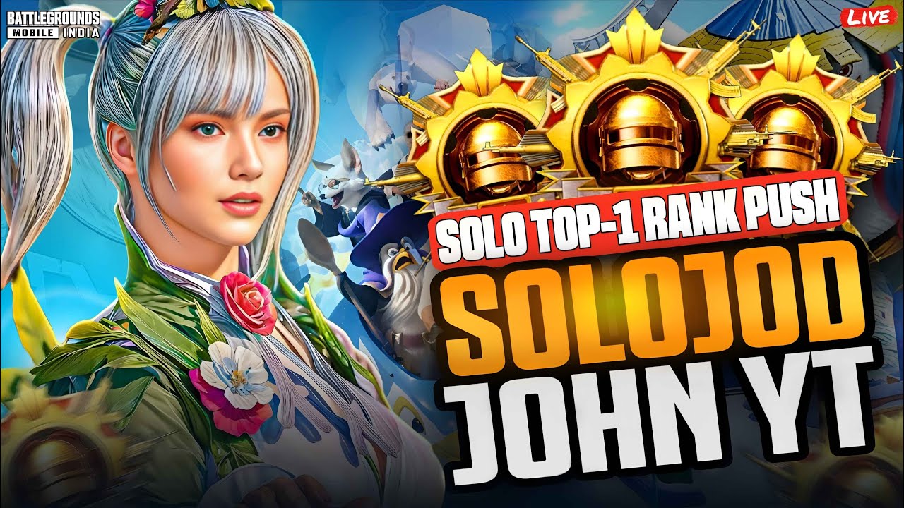 NEW SEASON 🔥 SOLO TOP 5 RANK PUSH | SOLO CONQUEROR RANK PUSH LIVE # ...