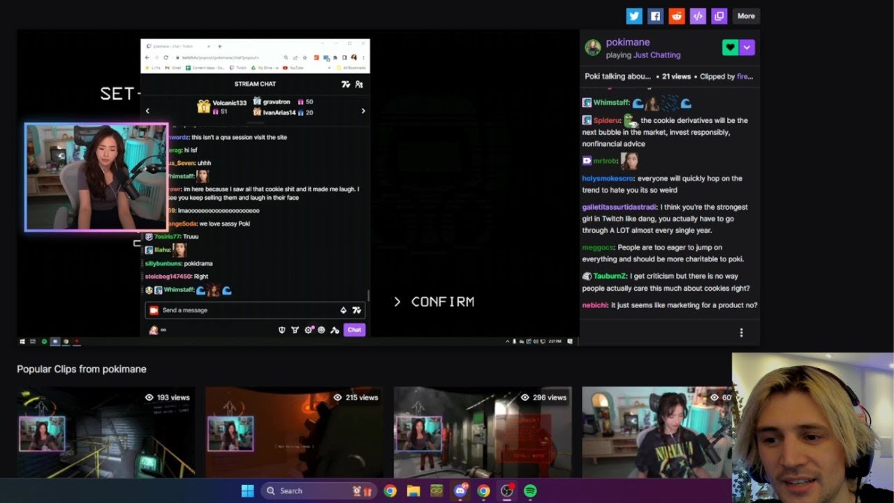 xQc reacts to Pokimane talking bad about him - YouTube