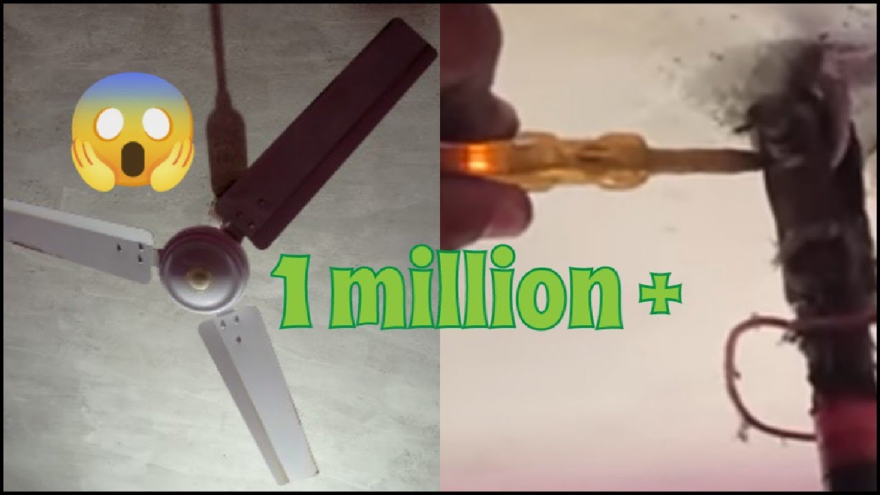 ceiling fan shock home 😱😭 - YouTube