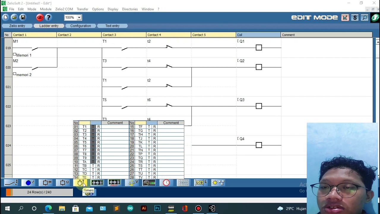 Ladder Diagram Zelio Soft Program 6 Buah Lampu Berurutan Dengan Timer Ladder Diagram Zelio Soft Program 6 Buah Lampu Berurutan Dengan Timer