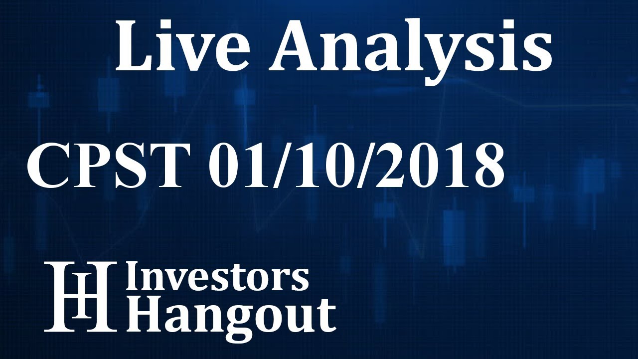 CPST Stock Live Analysis 01-10-2018 - YouTube