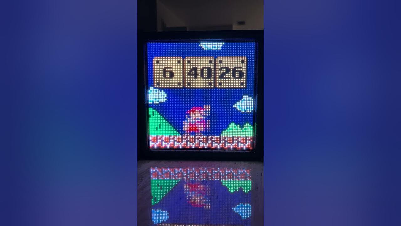 ESP32 Mario Bros Clock on 64x64 RGB LED Display. - YouTube