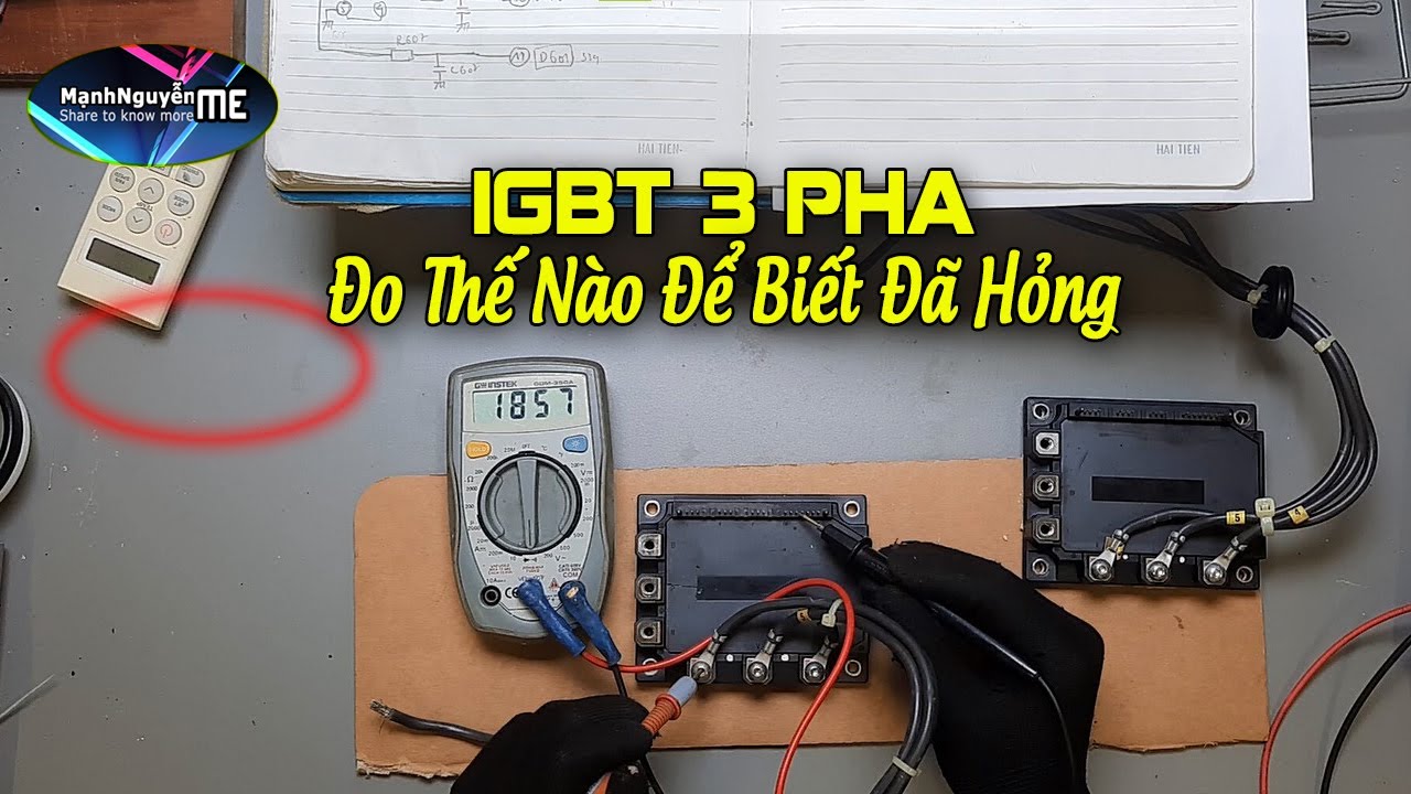 Cách đo các chân khối IGBT 3 pha xem có hỏng hay không - YouTube