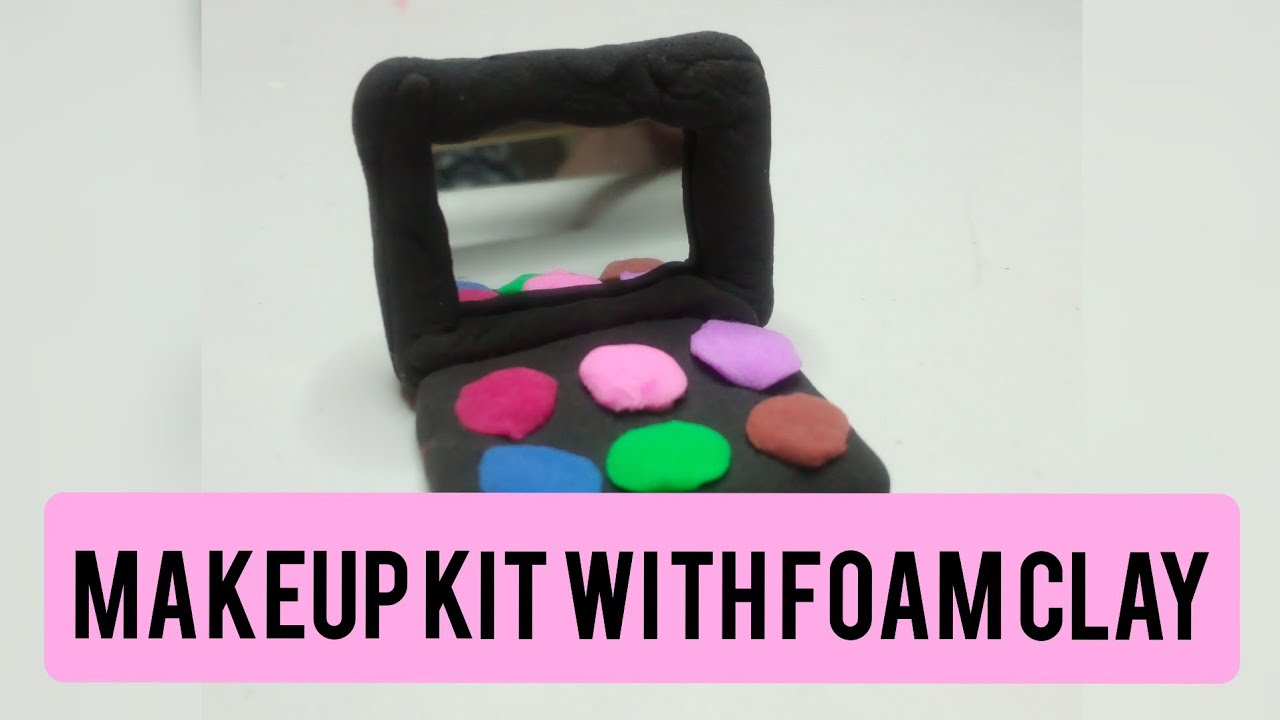 Make your own Miniature Makeup Kit using Foam Clay - YouTube