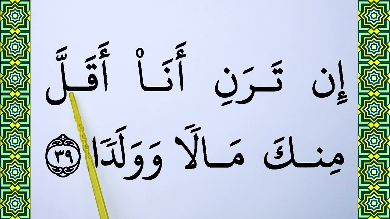 Part 12 : Surah Kahf Verse 38-40 word by word | Read Quran Easily ...