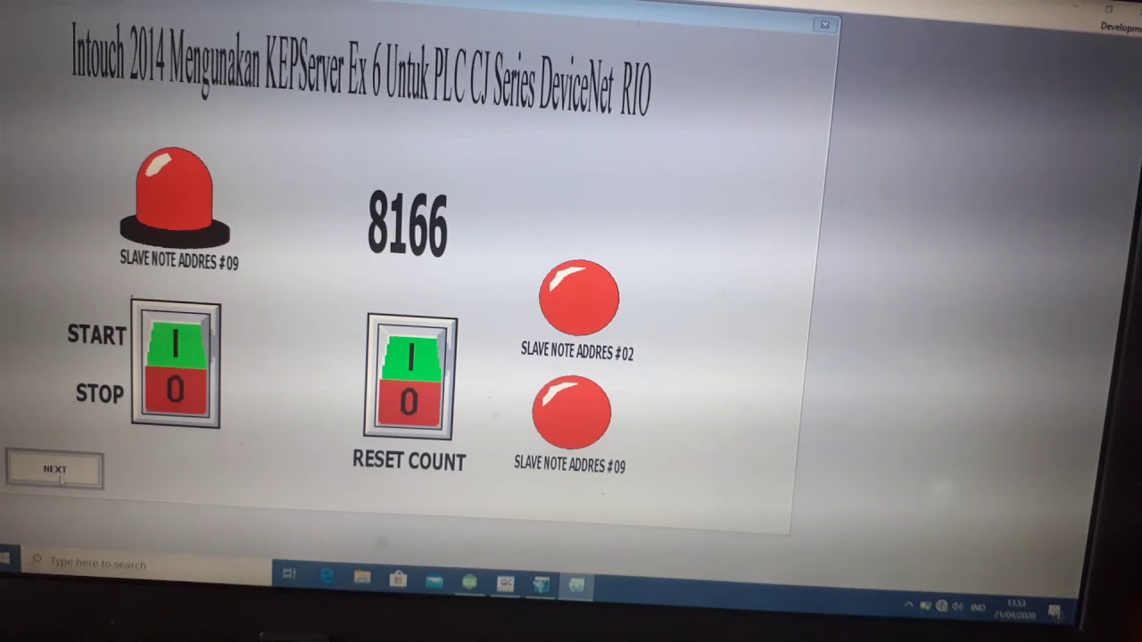 Kepserver Ex 6 Omron Mitsubishi Siemens Wonderware Intouch 2014 Youtube