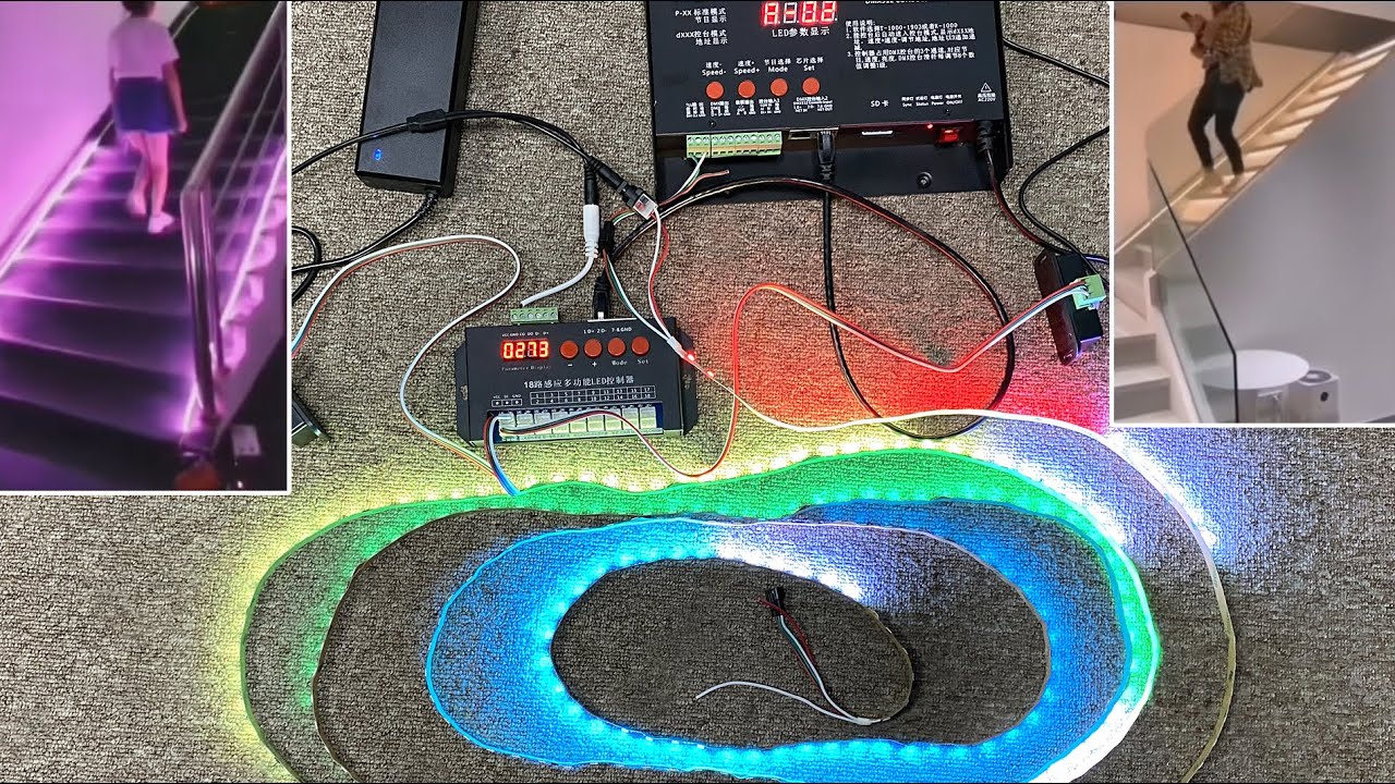 TikTok Internet celebrity Human Body Sensor Switch Stairs Color Chasing ...