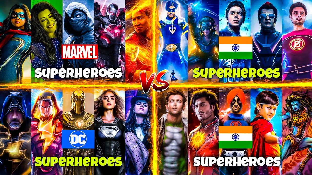 Avengers & Justice League Vs Indian Superheroes / Marvel & Dc Vs Indian ...