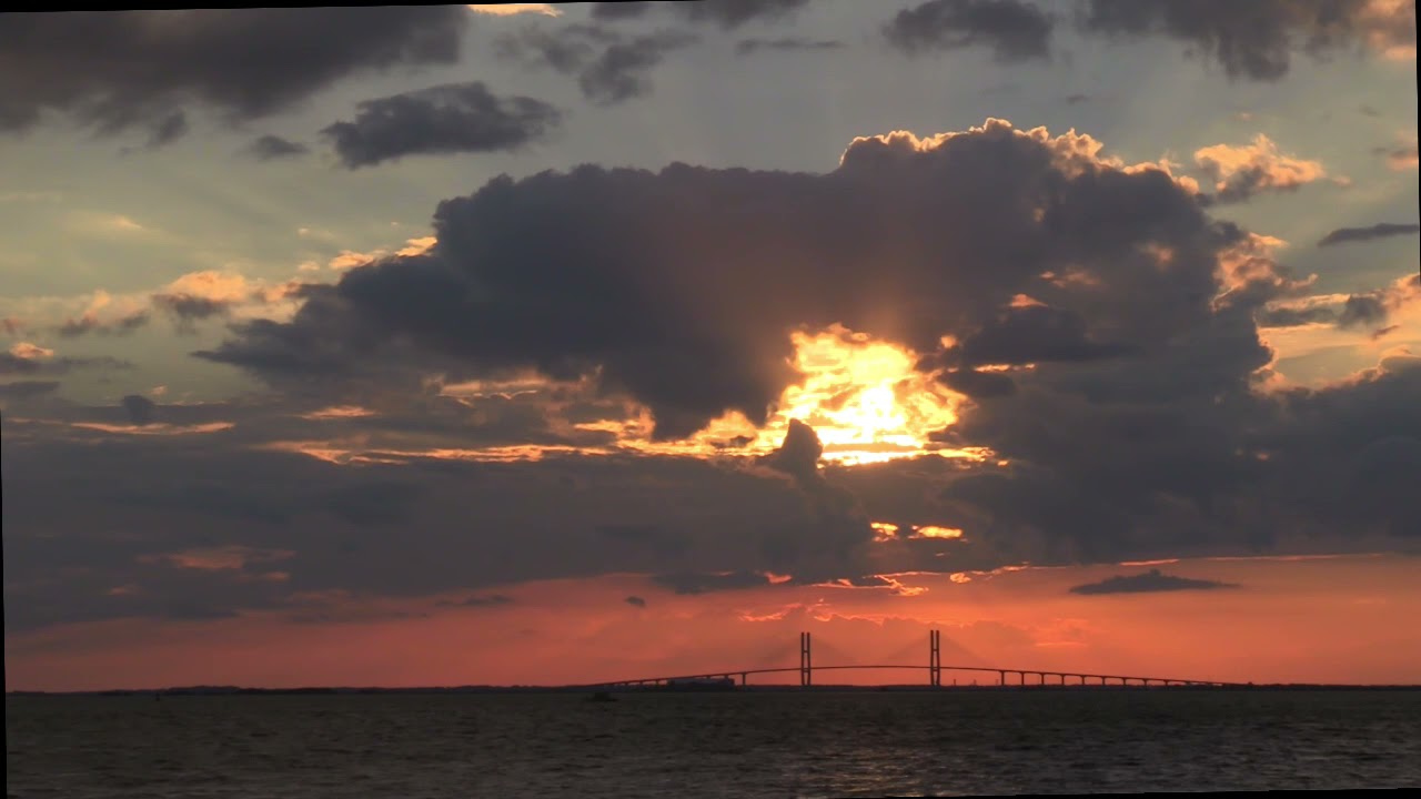 Time-lapse of the Sunset from the St Simons Island Pier, Georgia - YouTube