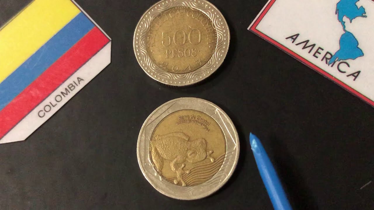 Moneda 500 pesos Colombianos “ RANA DE CRISTAL ” - YouTube