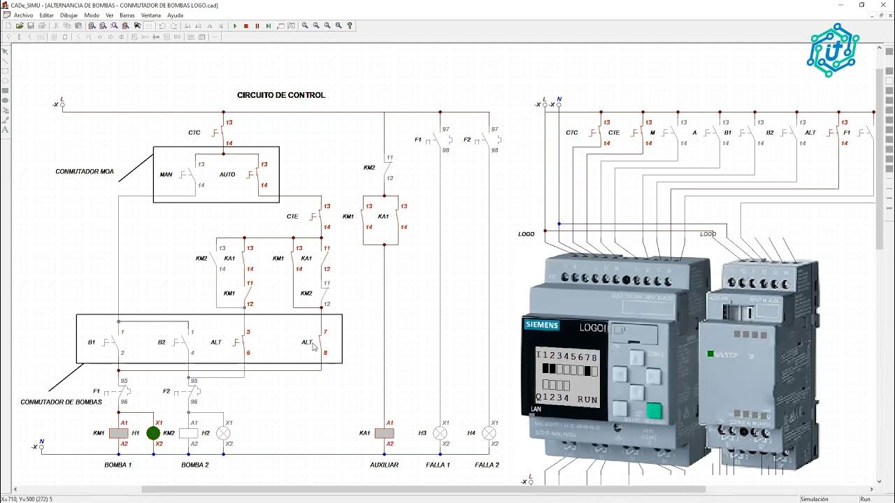 ALTERNANCIA DE 02 BOMBAS CONMUTADOR DE BOMBAS - LOGO 8.3! - YouTube