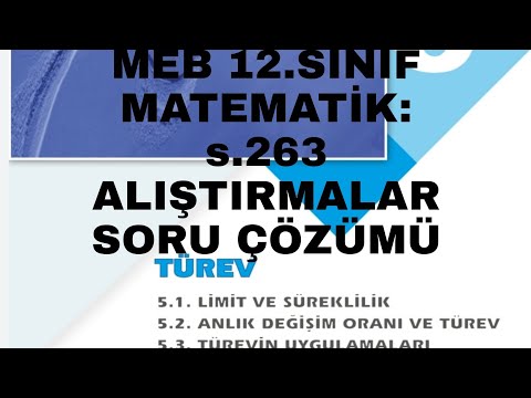 MEB 12.SINIF MATEMATİK(s.263) \