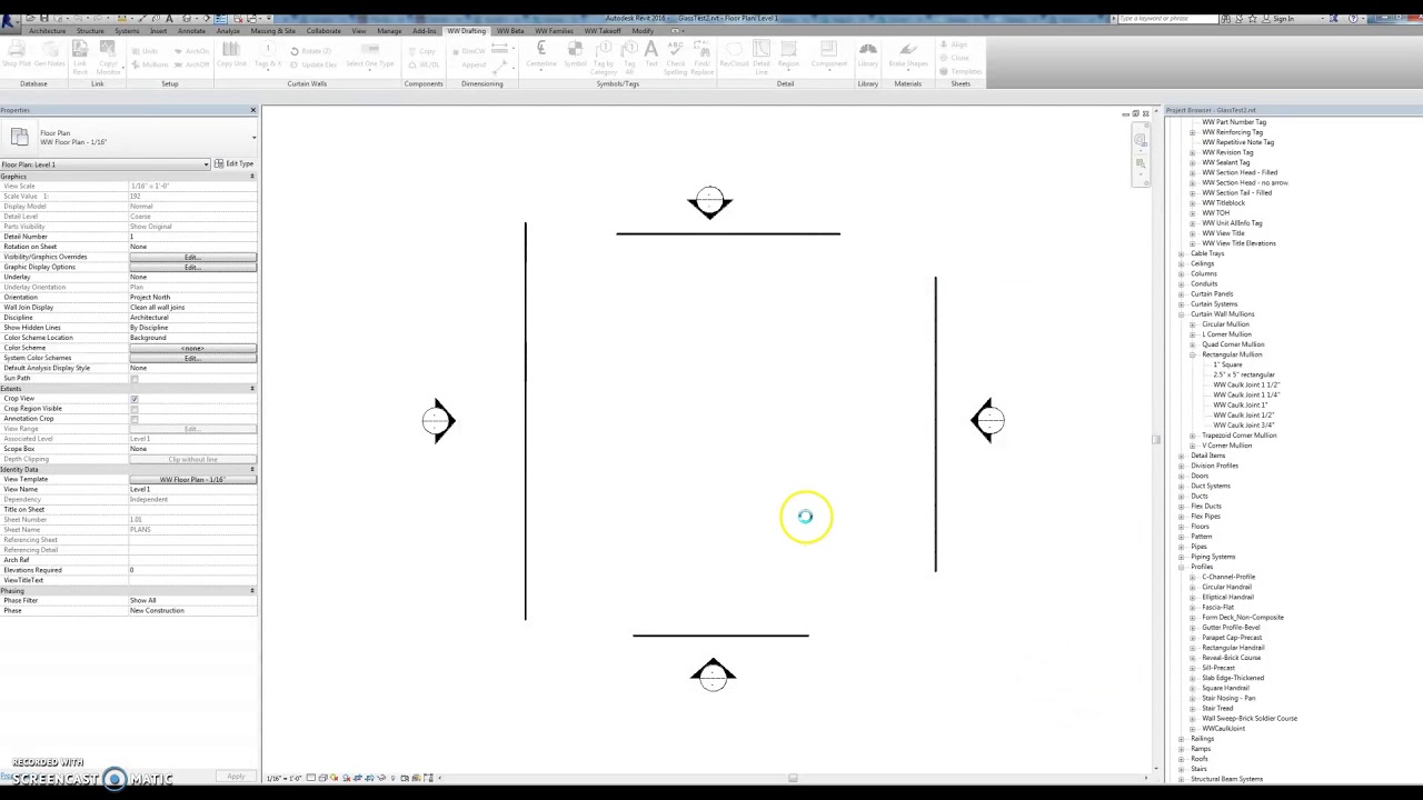 Revit Drafting Addin: Load Mullion Profiles - YouTube