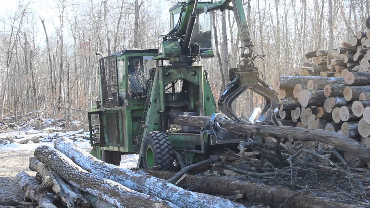 Hahn Harvester HSW110C Processing Logs - YouTube
