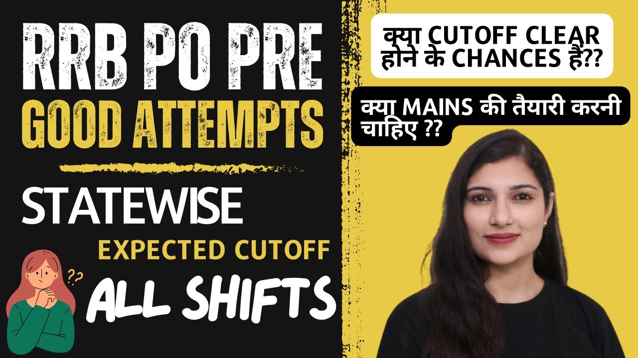 RRB PO PRELIMS ALL SHIFTS GOOD ATTEMPTS | EXPECTED CUTOFF | GOOD SCORE ...