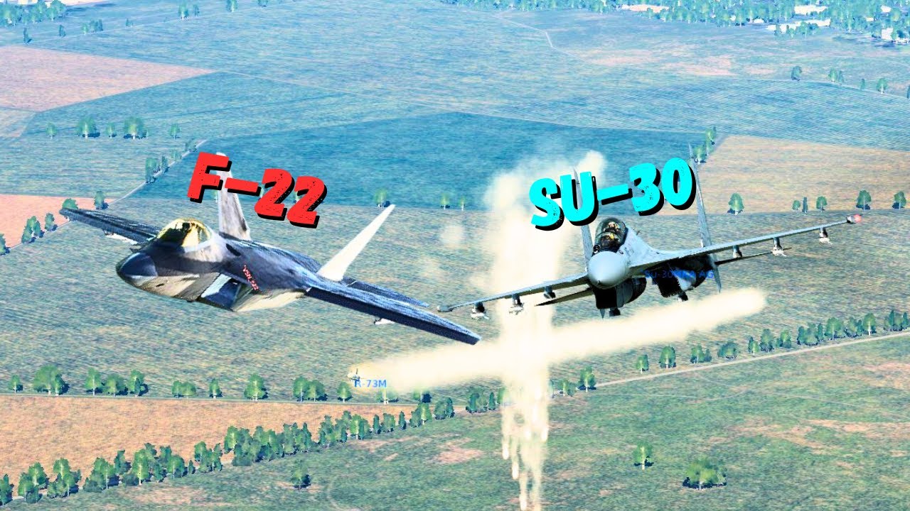 SU-30 vs F-22 RAPTOR | Dogfight | DCS World - YouTube