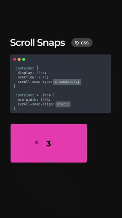 🌟 Master the Art of Smooth Scroll Snaps with HTML & CSS3! 🚀||#shorts #shortsvideo #web #coding # ...