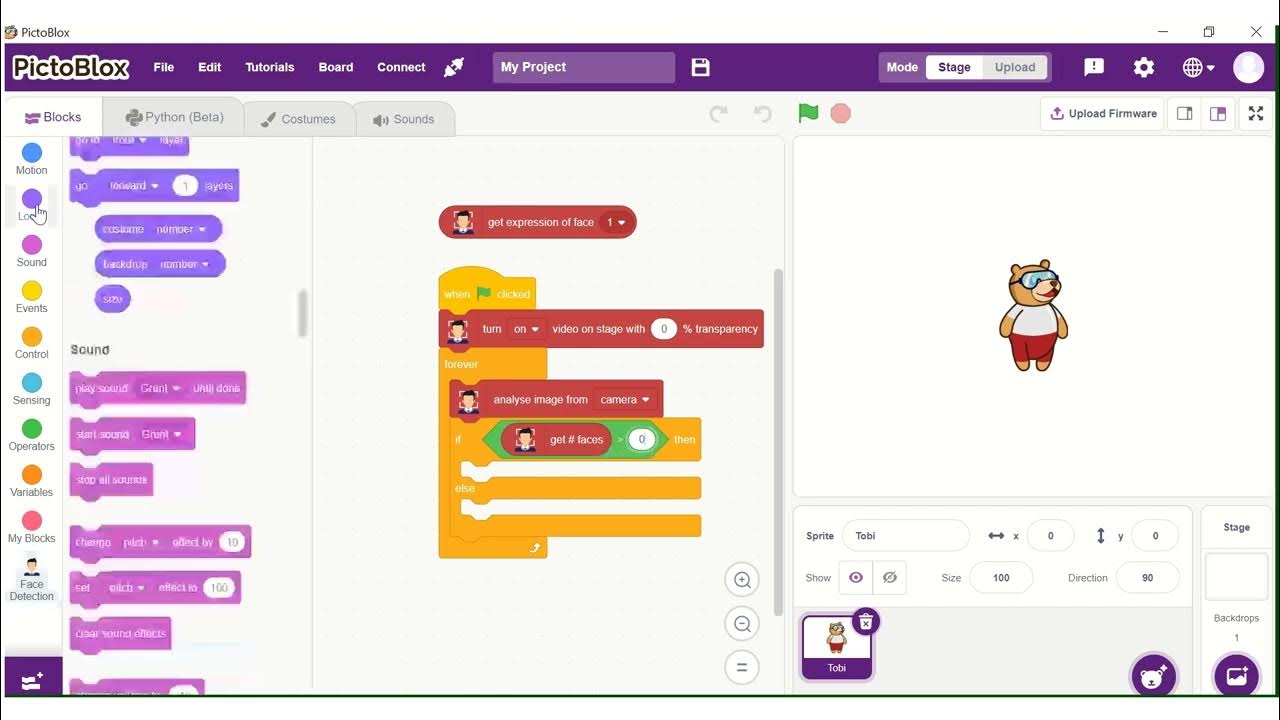 Face detection using Pictoblox - YouTube