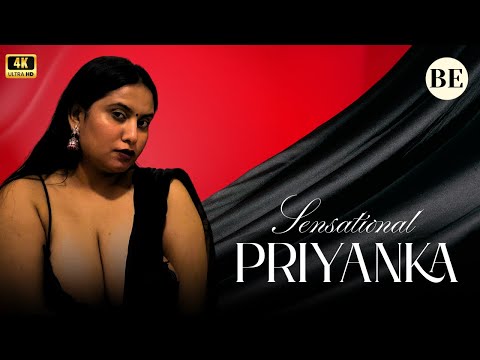 Priyanka’s Glam Saree Looks – Black & Blue Magic Indoors! 🖤💙