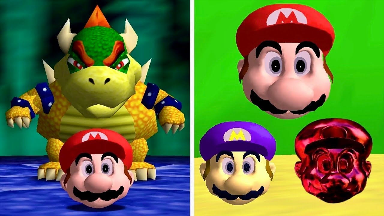 ⭐Super Mario 64 PC Port - Floating Mario Head - Character Showcase ...