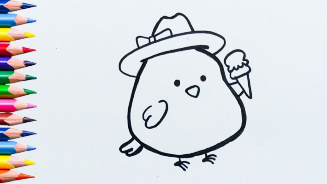 How to Draw a Cute Chick and Easy/Learn step by step Cute Chick drawing ...