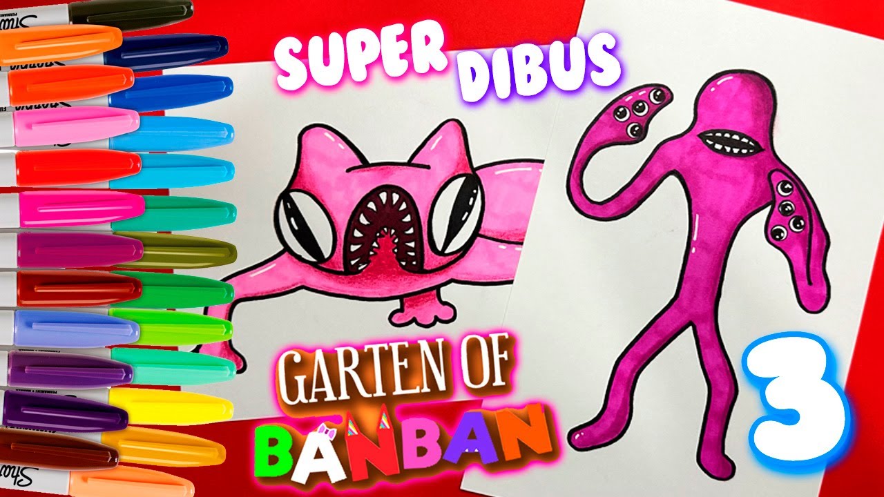 COMO DIBUJAR A LOS JEFES LAZCAT Y LONG JOE DE GARTEN OF BANBAN 3 *NO ...