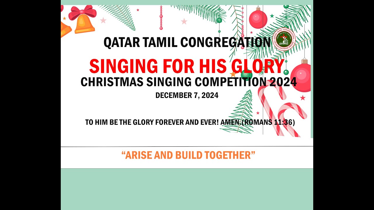 🎶 "Singing for His Glory" | Christmas Singing Competition 2024 | Qatar ...