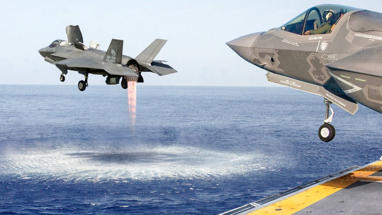 Hypnotic Operations of $130 Million F-35 on US Navy Carrier at Sea ...