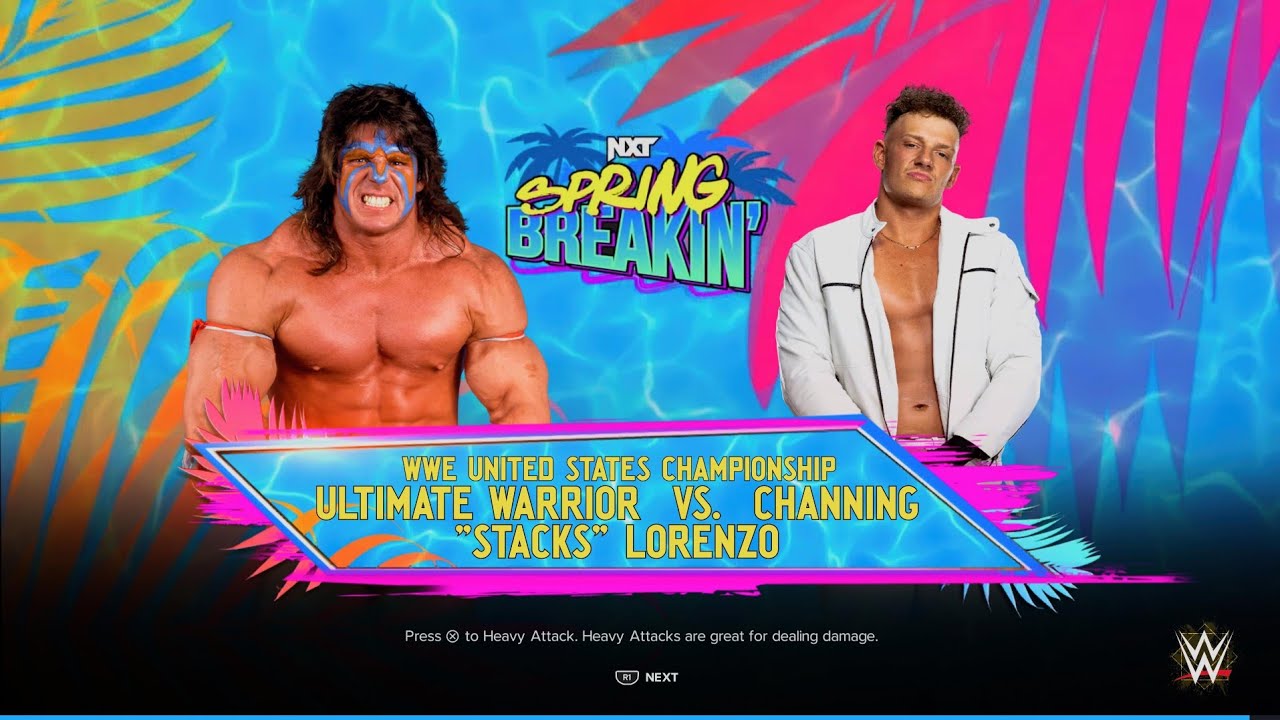 WWE 2K24 ULTIMATE WARRIOR VS CHANNING LORENZO US CHAMPIONSHIP MATCH ...