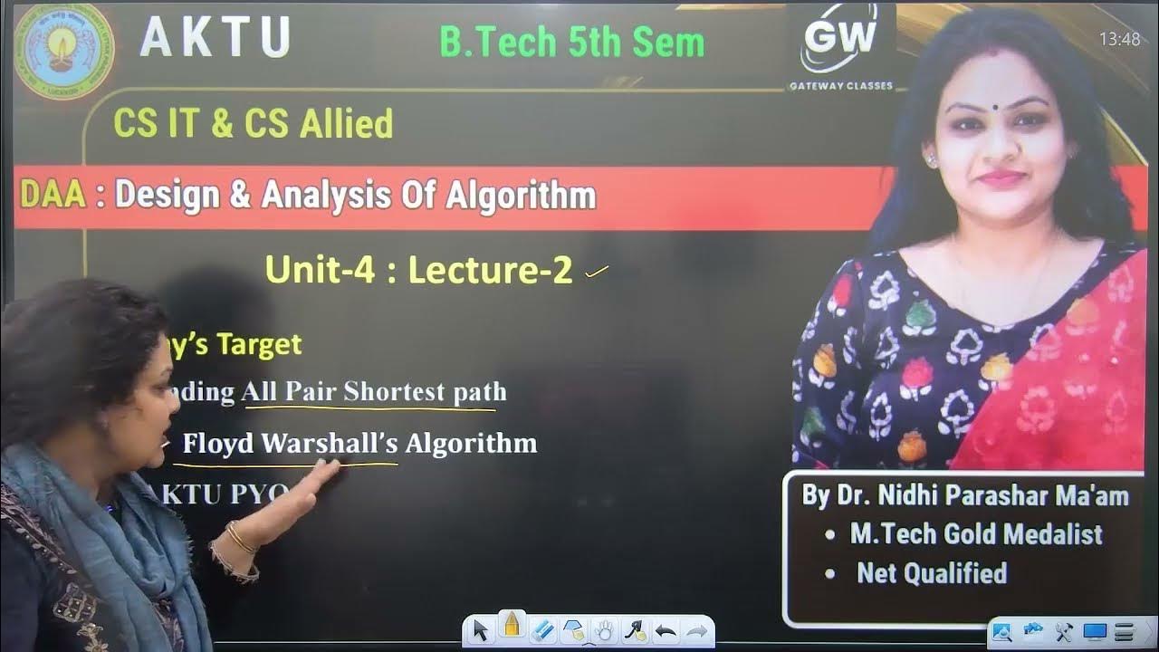 DAA II ONE SHOT Revision I U-4 Part-2 II Floyd warshall's Algorithm II@Btecheasy - YouTube